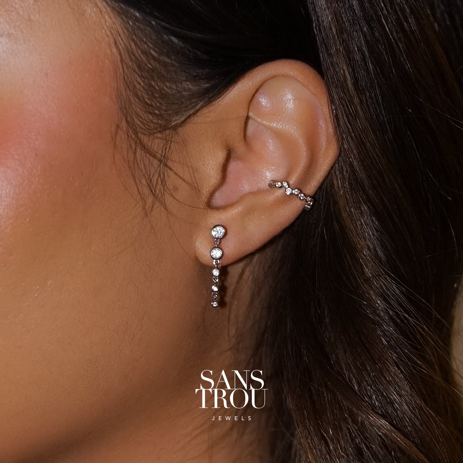 Delaney Clip-On Earrings - Silver – SANS TROU
