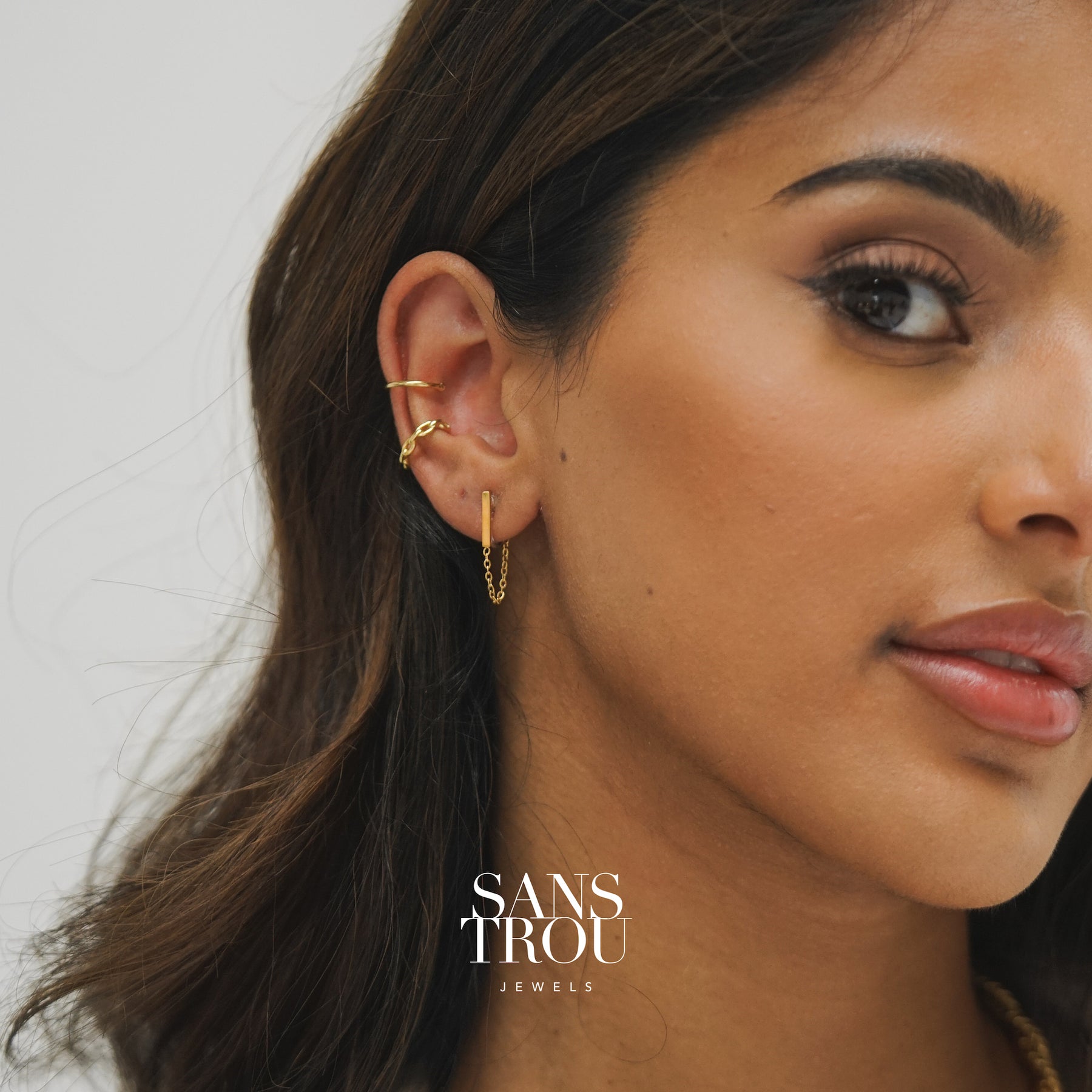 Elaina Chain Clip-on Earrings – SANS TROU