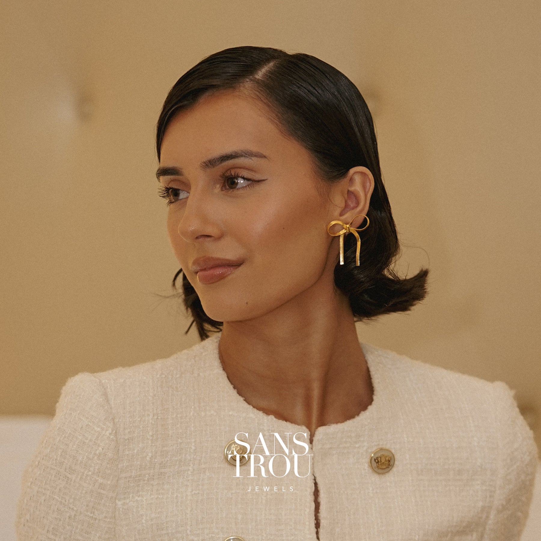 Jacinta Bow Clip-On Earrings – SANS TROU