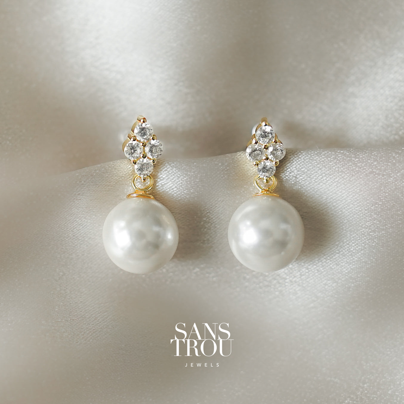 Nora Pearl Drop Earrings – SANS TROU