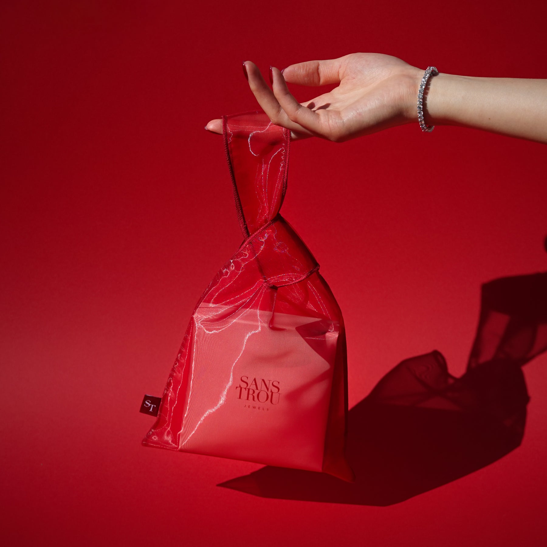 Premium Red Organza Bag – SANS TROU
