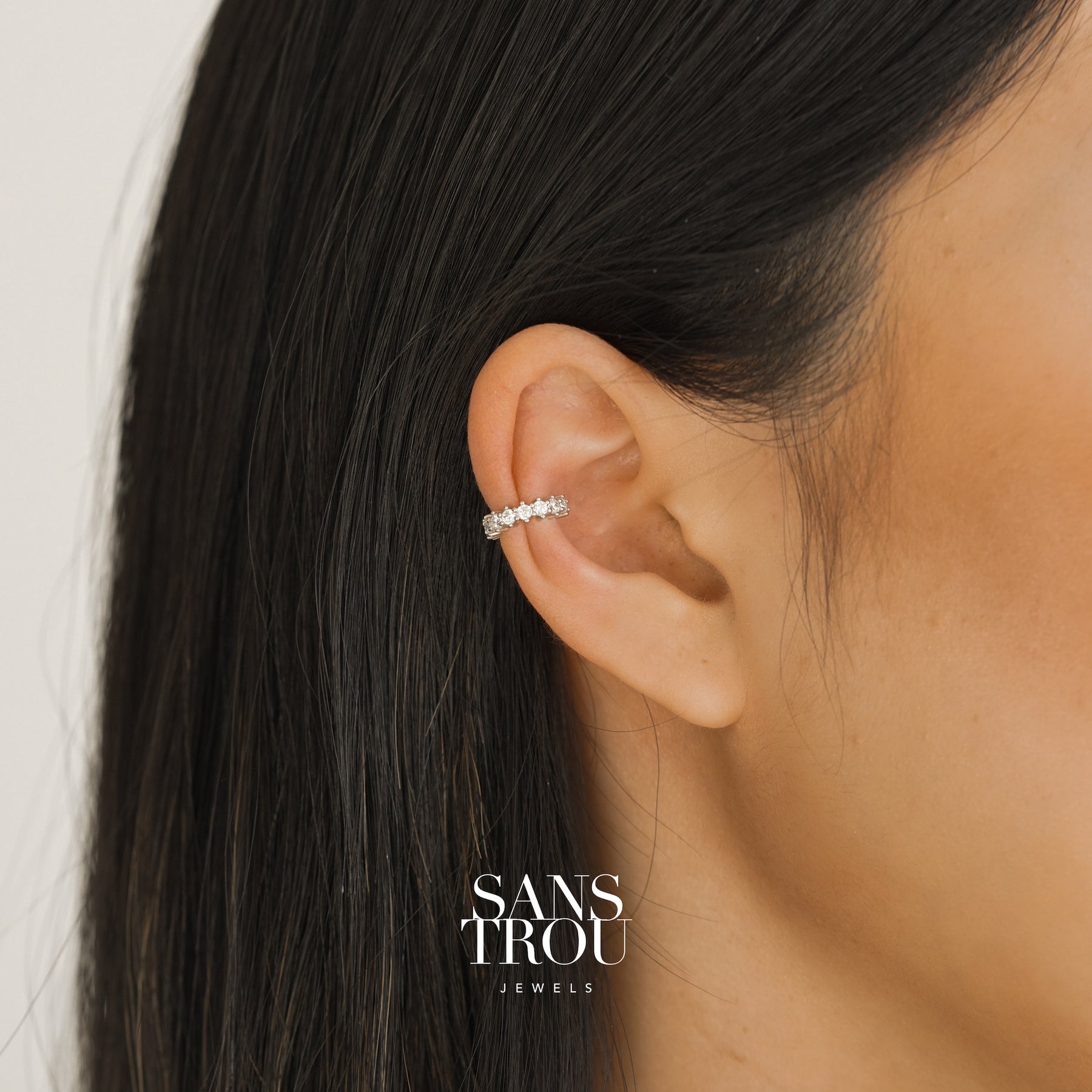 Laurette Ear Cuff - Silver – SANS TROU